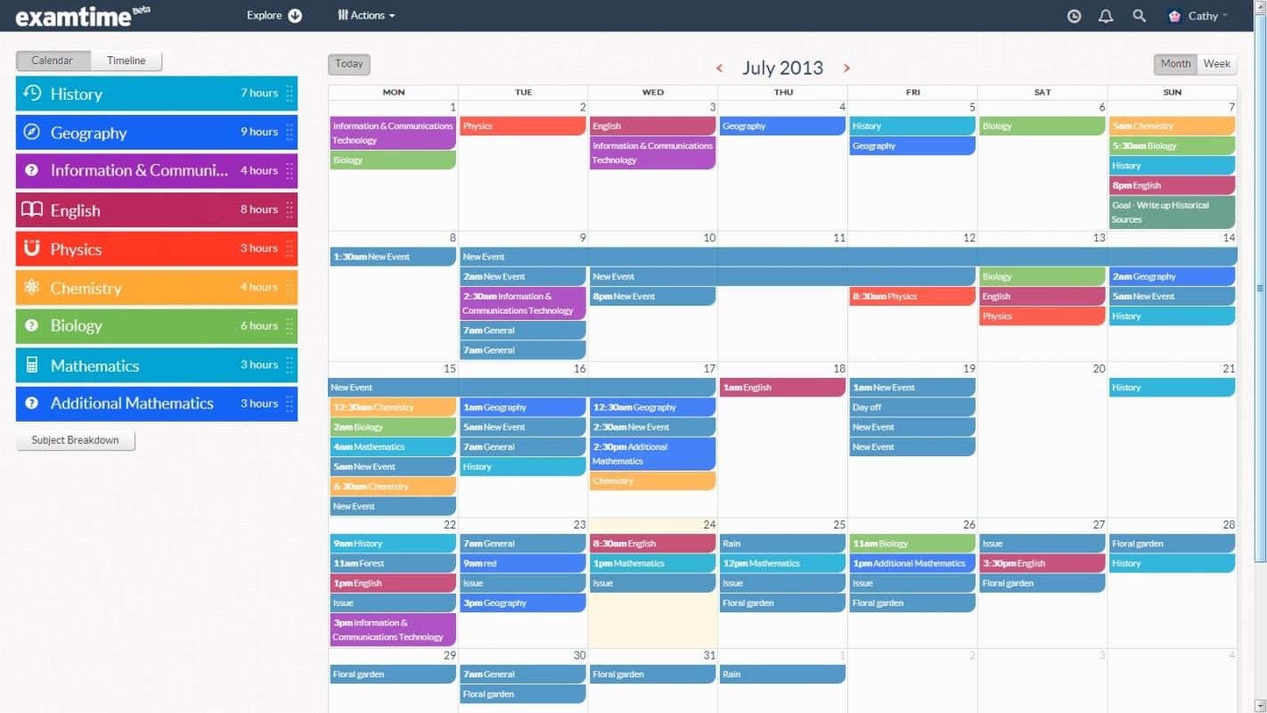 Study Schedule Maker Template Business