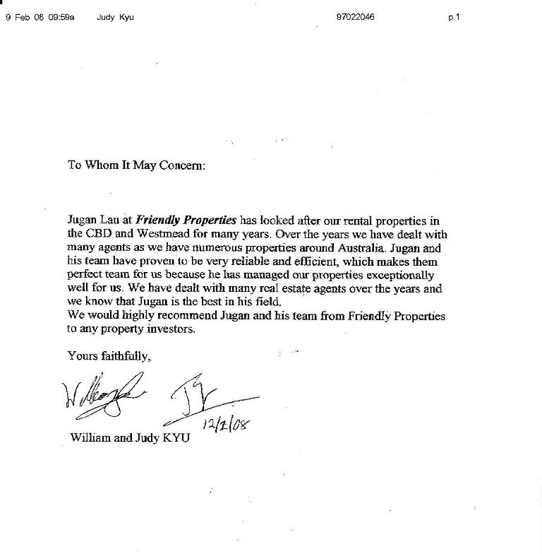 Tenant Reference Letter Template Business