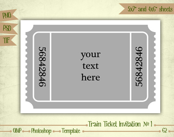 Train Ticket Template Template Business