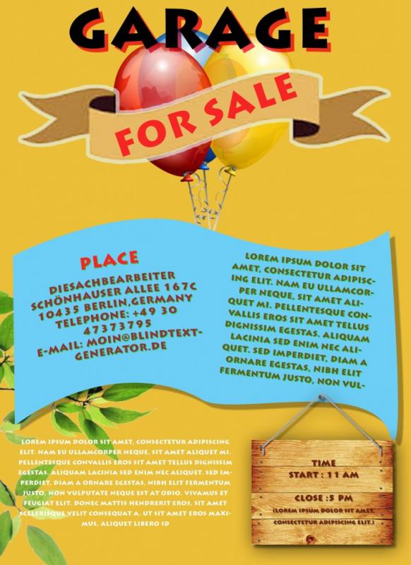 Yard Sale Flyer Template Template Business